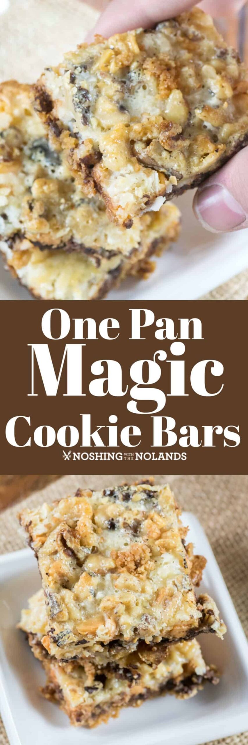 One Pan Magic Cookie Bars are so very easy to make.