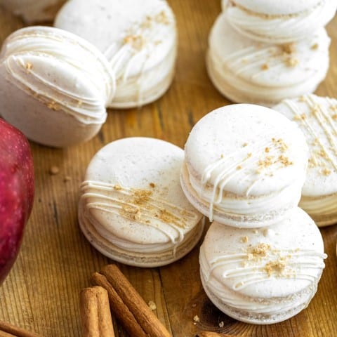 Apple Pie Macarons - Step by Step - Noshing With the Nolands