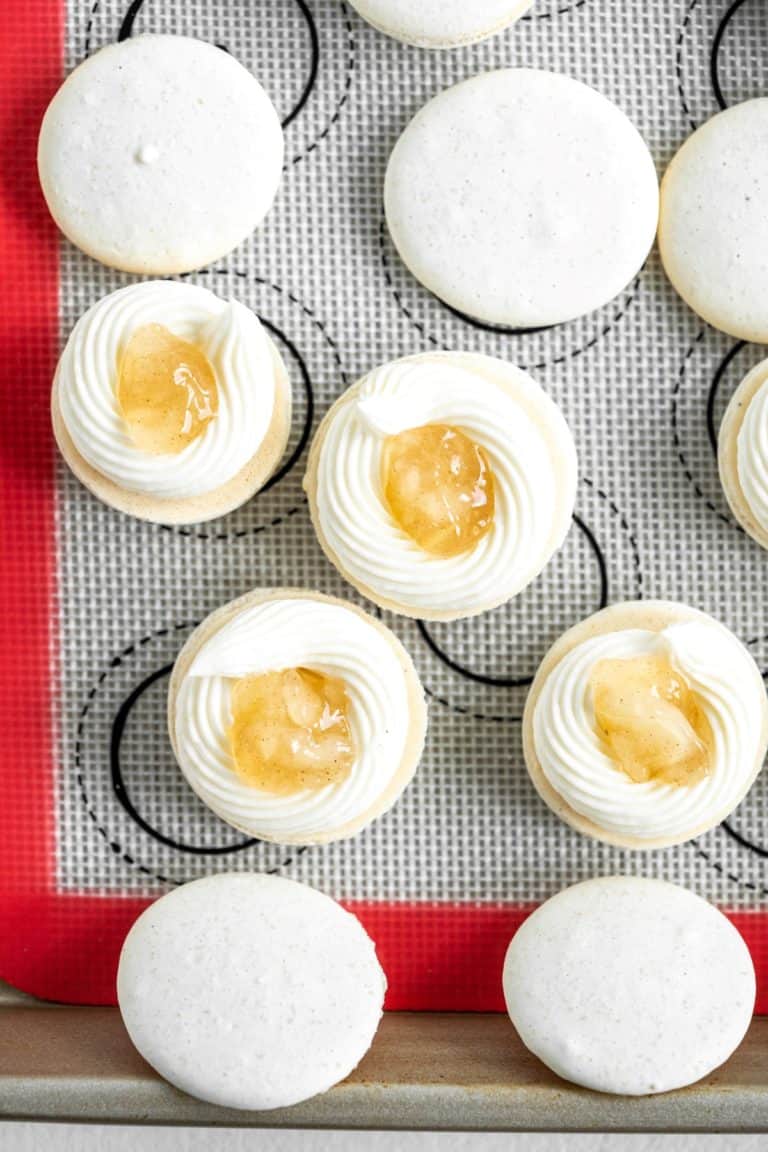 Apple Pie Macarons - Step by Step - Noshing With the Nolands