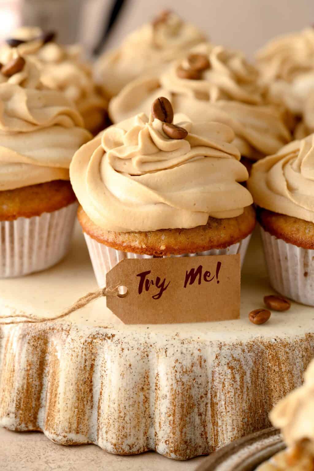 Coffee Cupcakes with Caramel Filling - NWTN