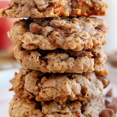 Toffee Chocolate Chip Cookies - Noshing With The Nolands