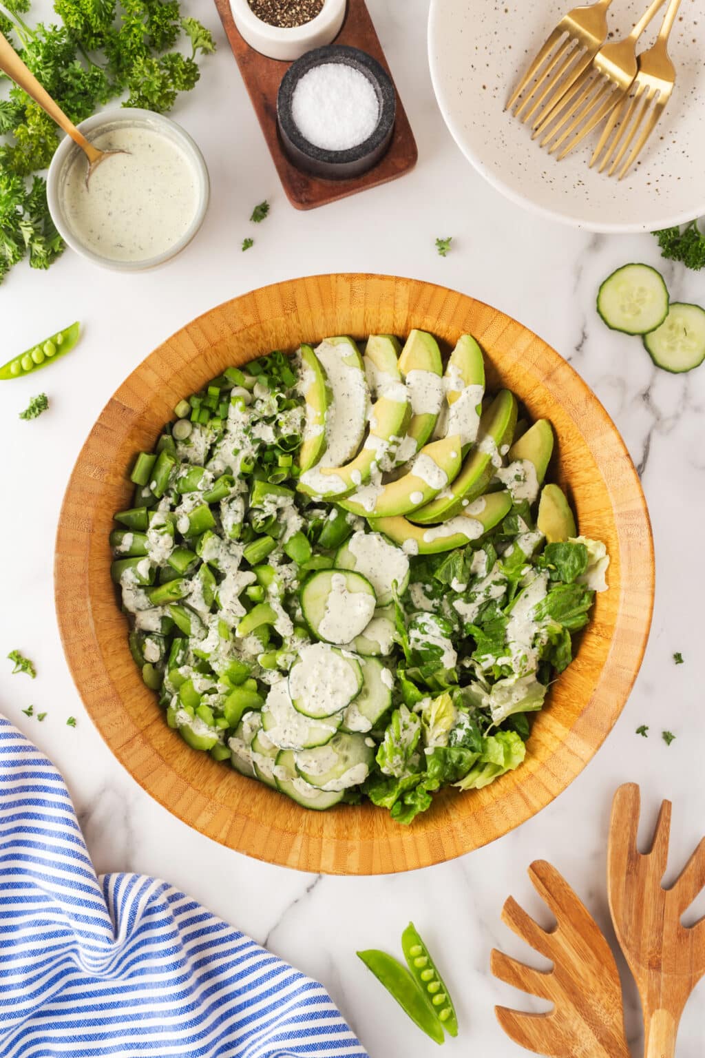California Salad with Jalapeno Ranch Dressing - NWTN