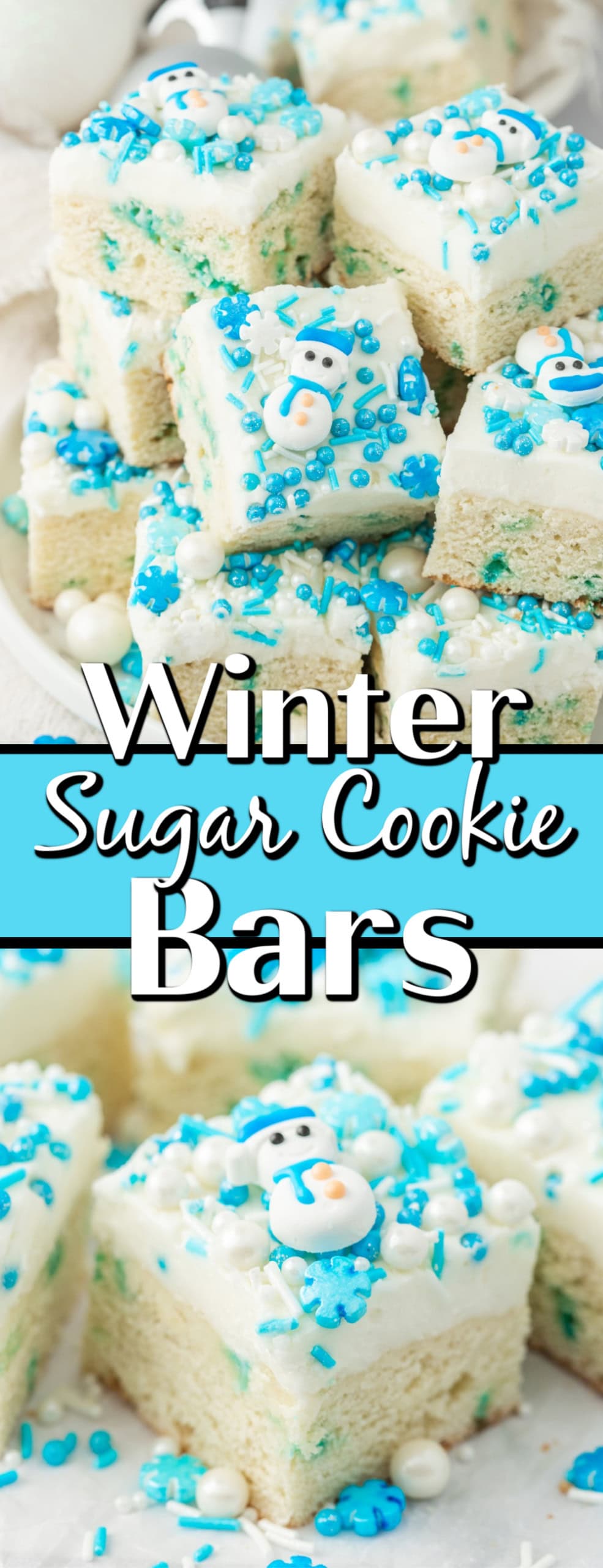 Winter Sugar Cookie Bars - Noshing With the Nolands